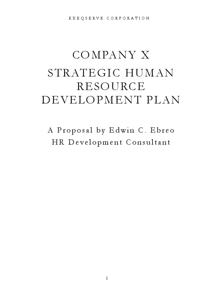 HRD Plan Template PDF | Download Free PDF | Leadership | Competence ...