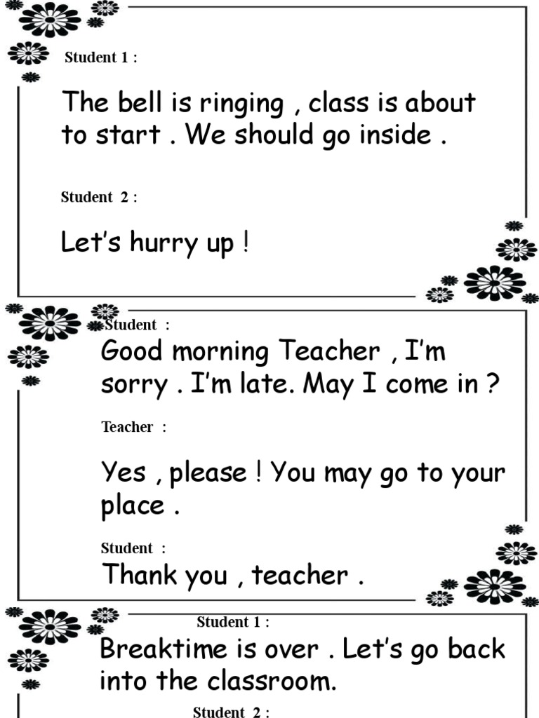 The Bell Is Ringing, Class Is About To Start - We Should Go Inside ...