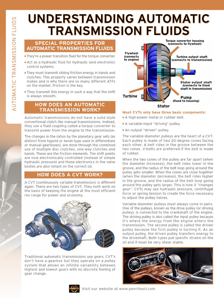 Special Properties For Automatic Transmission Fluids | PDF ...