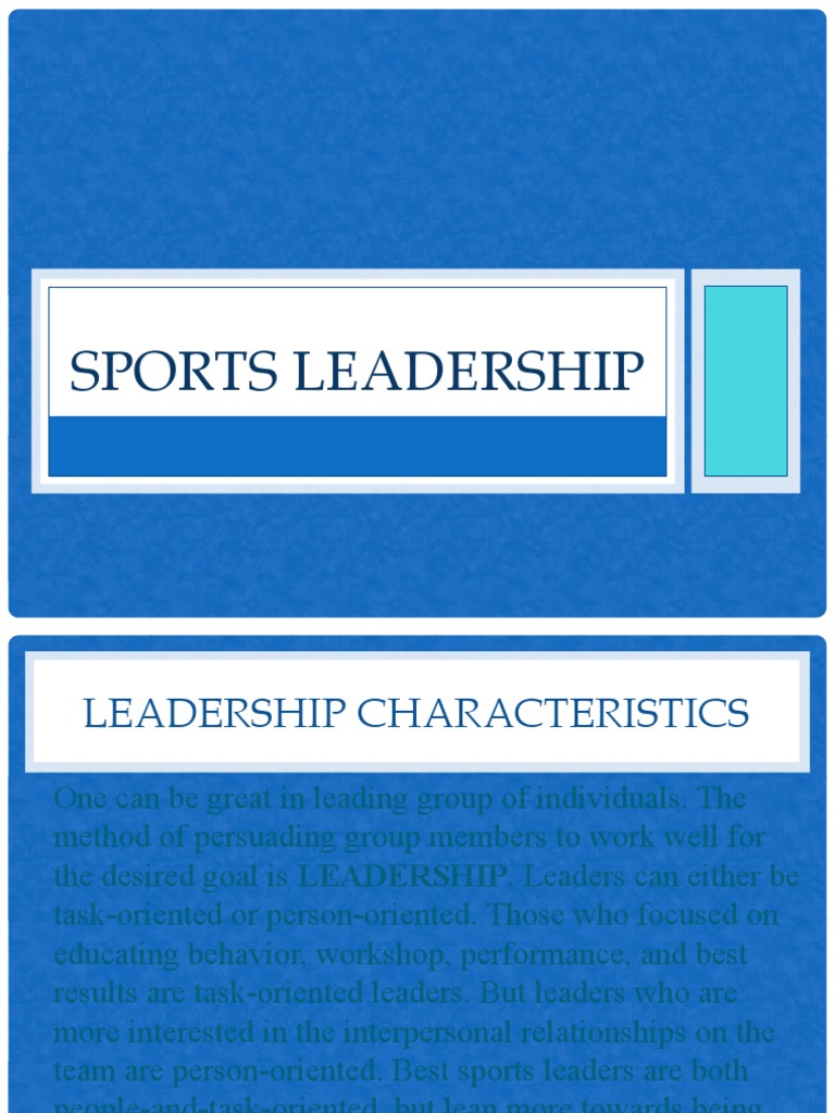 Qualities of Effective Sports Leaders | PDF