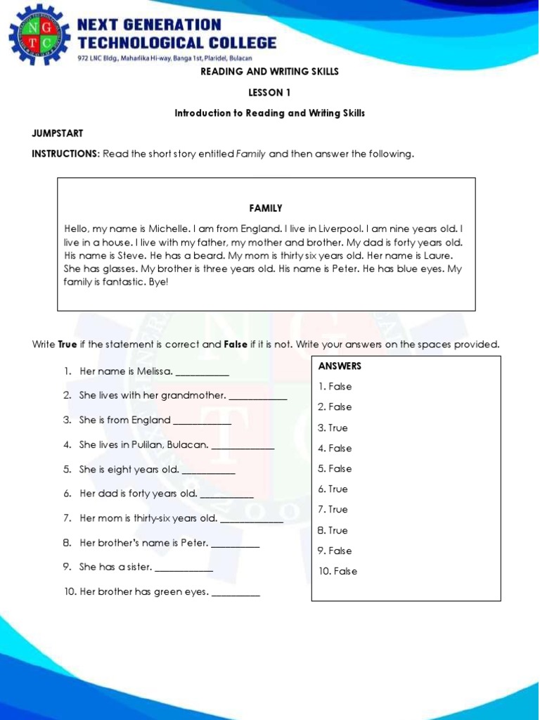 Raws Lesson1 | PDF | Communication | Writing
