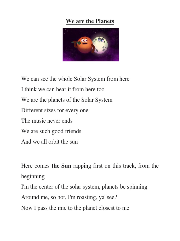 Solar System Planet Raps for Kids | PDF