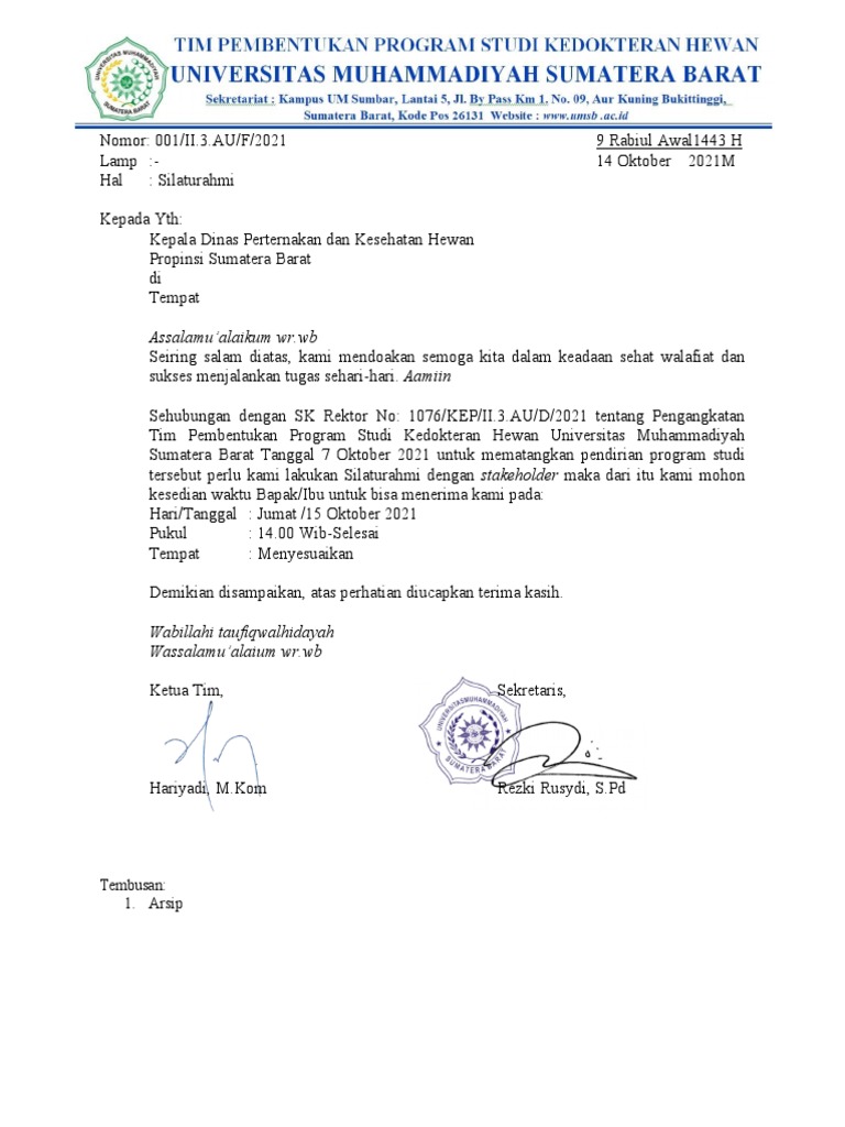 Surat Untuk Stakeholder | PDF
