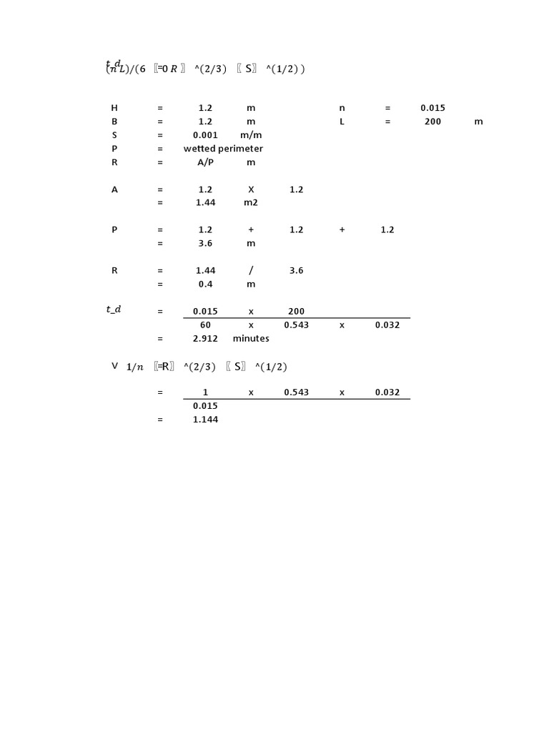 Drainage MSMA Calculation | PDF