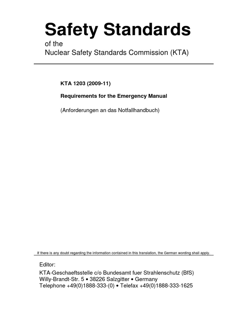 Requirements For The Emergency Manual | PDF | Emergency