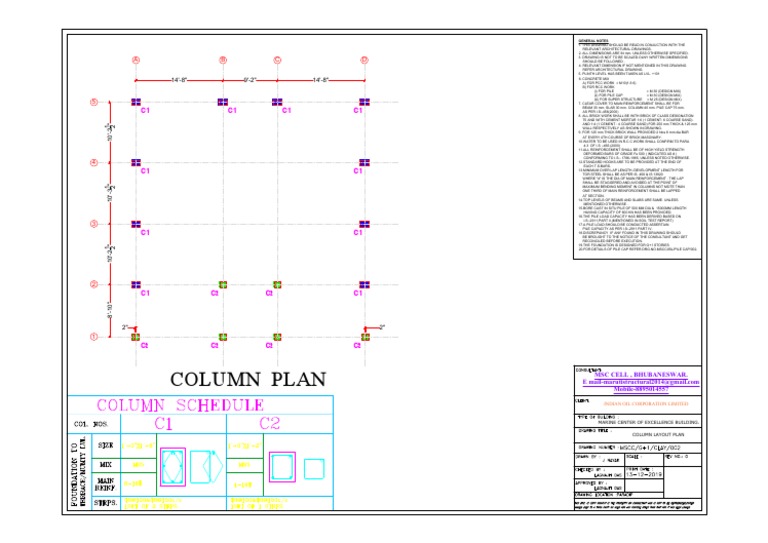 Column Layout | PDF | Deep Foundation | Civil Engineering