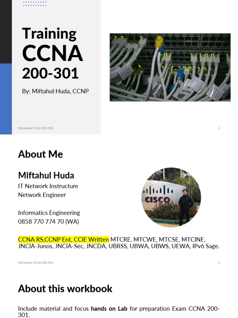 Workbook CCNA 200-301 | PDF | Cisco Certifications | Telecommunications