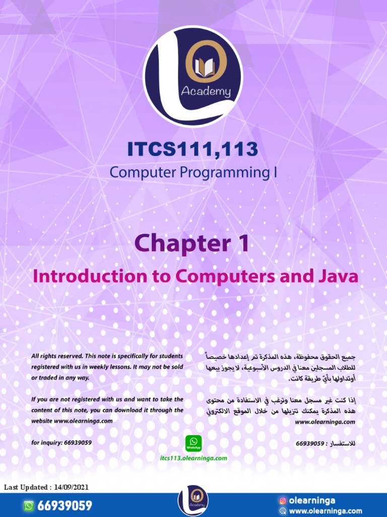 Chapter 1 Introduction To Computers And Java Ol Academy Pdf Computer Data Storage Java