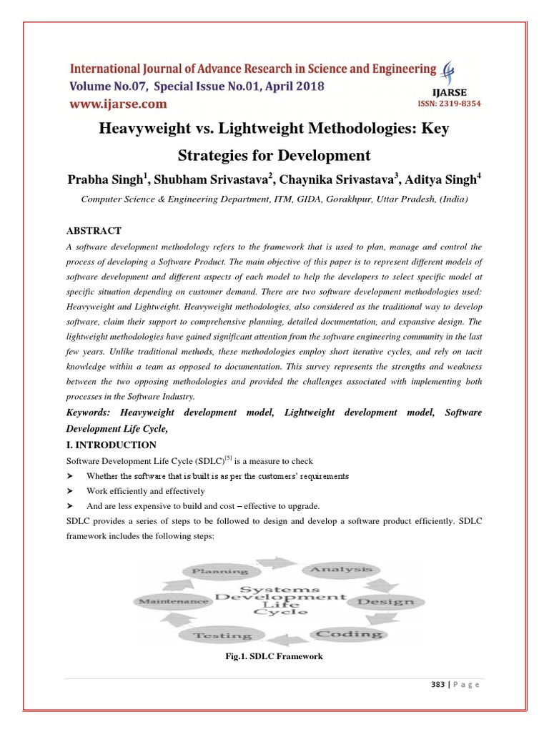 Heavyweight vs. Lightweight Methodologies: Key Strategies For ...