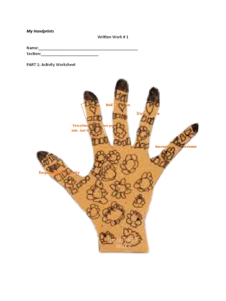 UTS - Finals My Handprints Worksheet 1 | PDF