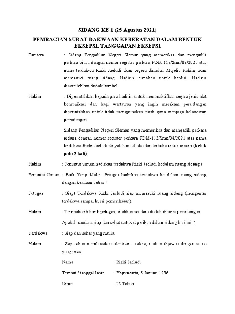 Mootblock PLKH Pidana | PDF