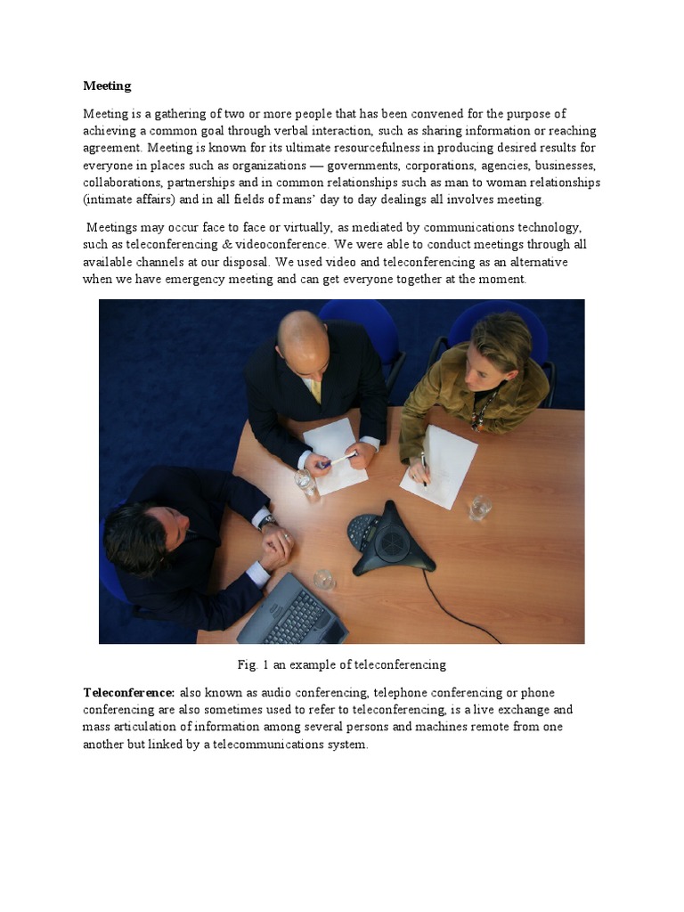 Effective Meeting Strategies and Guidelines | PDF | Videotelephony ...