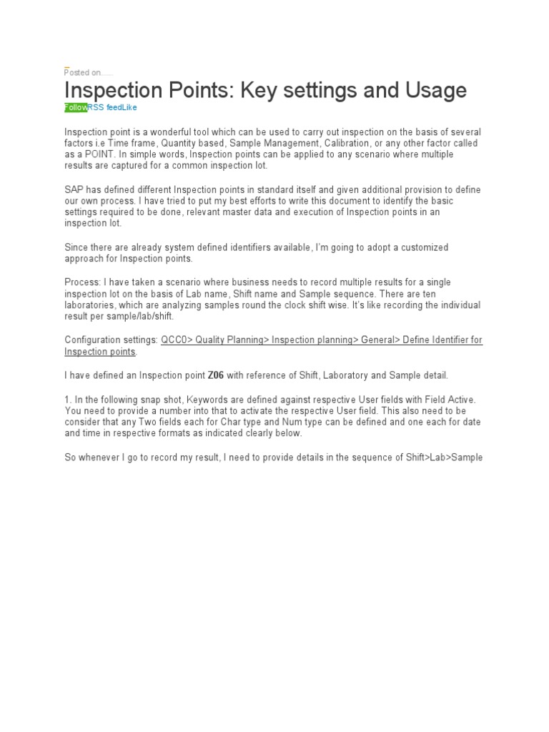 Inspection Points: Key Settings and Usage: Rss Feedlike | Download Free ...