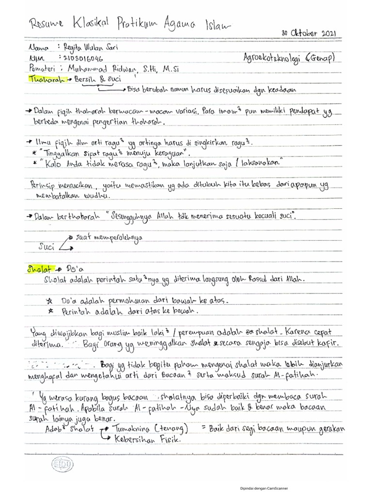 Resume - 2103016046 - Regita Wulan Sari | PDF