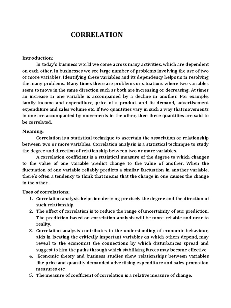 Understanding Correlation in Business Statistics | PDF | Correlation ...