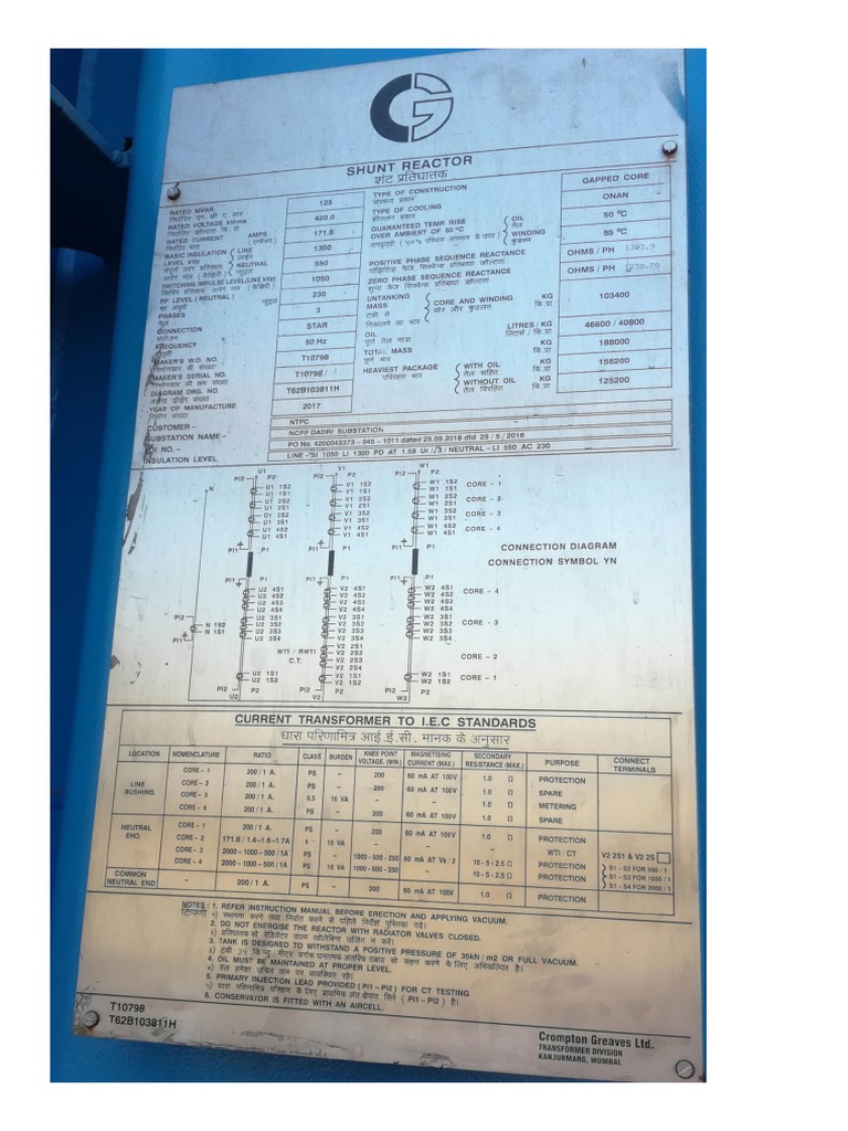 Reactor - Data Sheet | PDF