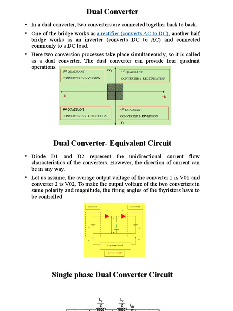 Dual Converter: A Rectifier (Converts AC To DC) | PDF | Rectifier ...