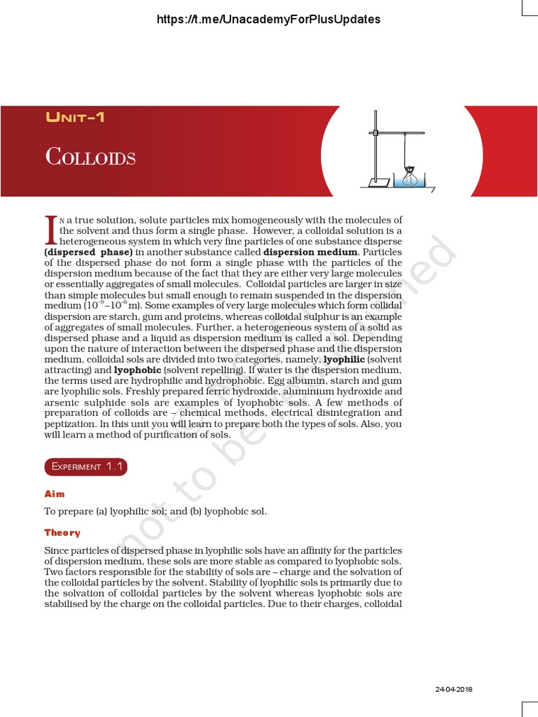Colloids: Preparation and Purification | PDF | Emulsion | Colloid