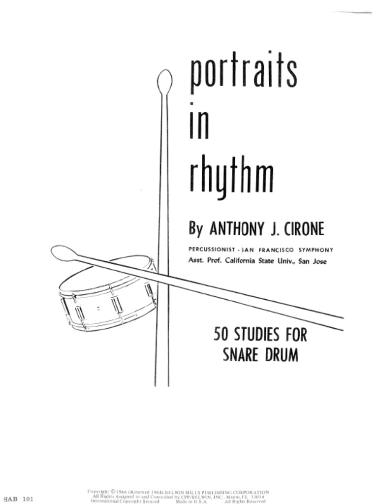 Cirone-Portraits in Rhythm | PDF