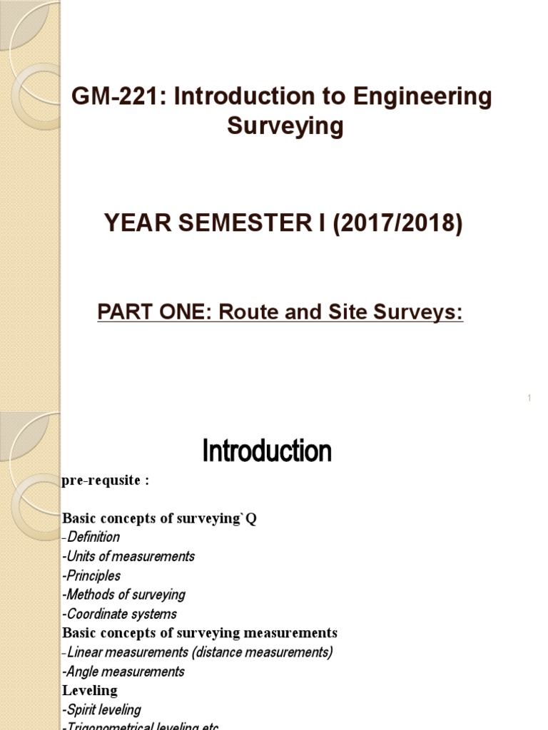 Engineering Surveying: Route & Site Control | PDF | Surveying ...