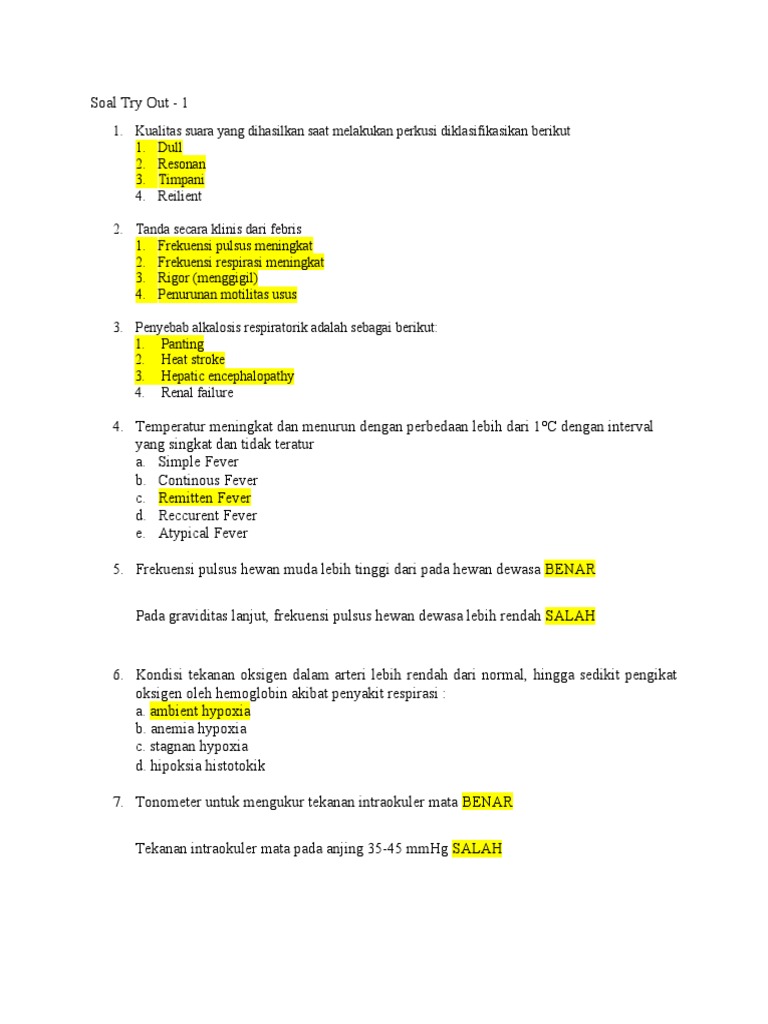 Soal Try Out - 1 - Jawab Kelompok | PDF