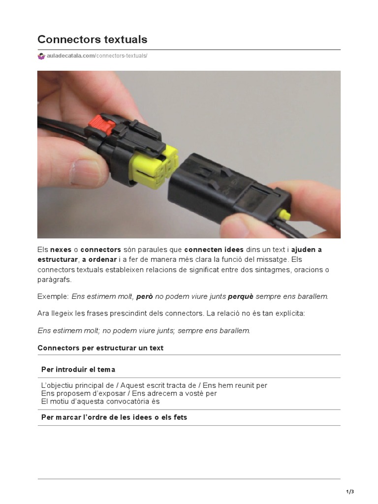 Connectors Textuals | PDF