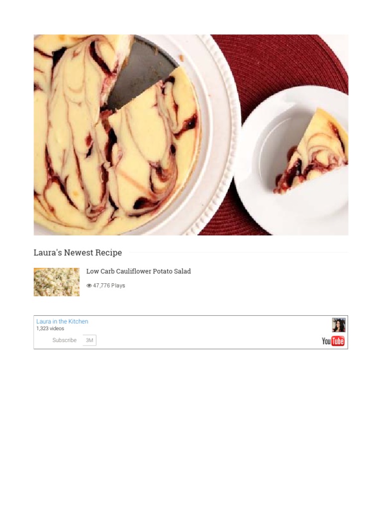 Raspberry Swirl Cheesecake Recipe - Laura in The Kitchen | PDF ...