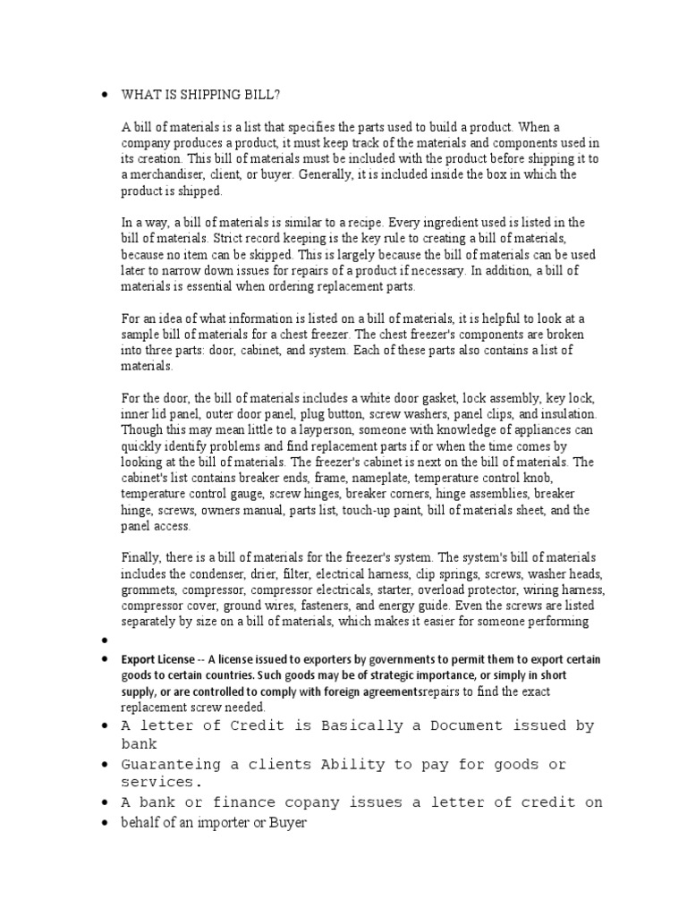 Understanding Shipping Bills and Invoices | PDF | Invoice | Economies