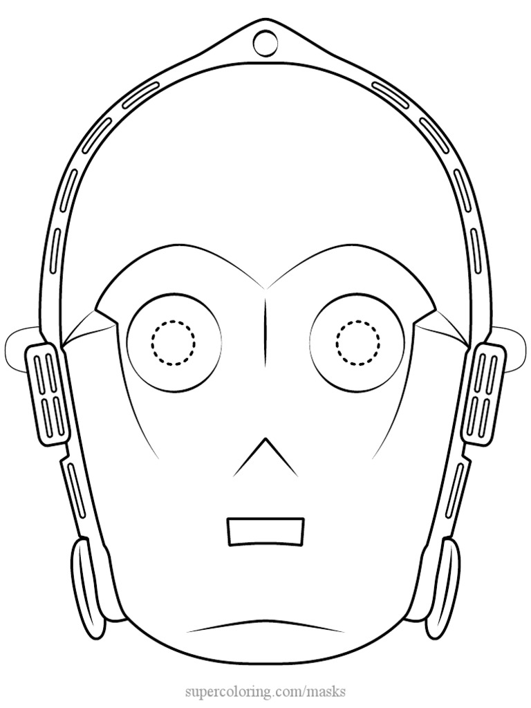C 3po Mask Outline Paper Craft | PDF