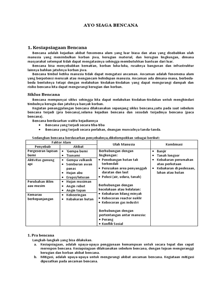 Ayo Siaga Bencana (Asb) | PDF | Dewasa Muda