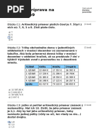 Vstupná Previerka Z Matematiky | PDF