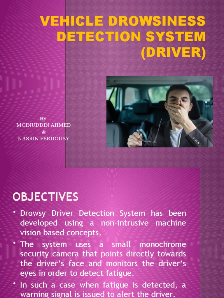 Presentation On Drowsiness Detection System | PDF | Computing | Imaging