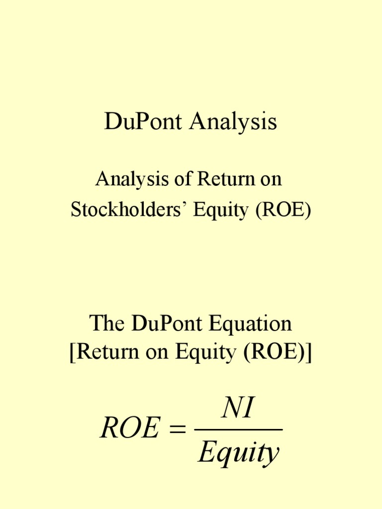 DuPont Analysis of ROE Formula | PDF | Business