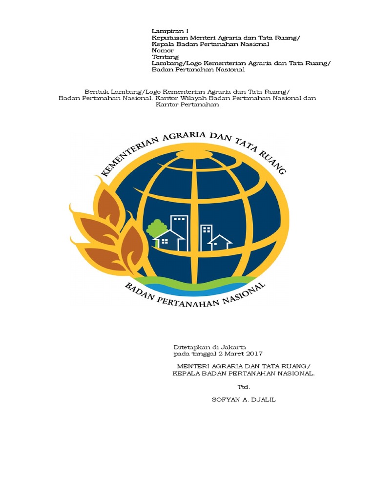 Bentuk Lambang, Logo ATR - BPN | PDF
