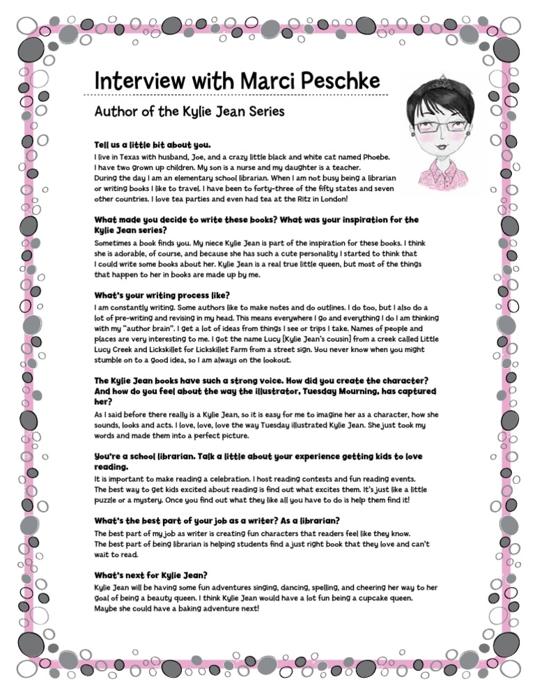 Kylie Jean Author Interview With Marci Peschke | PDF