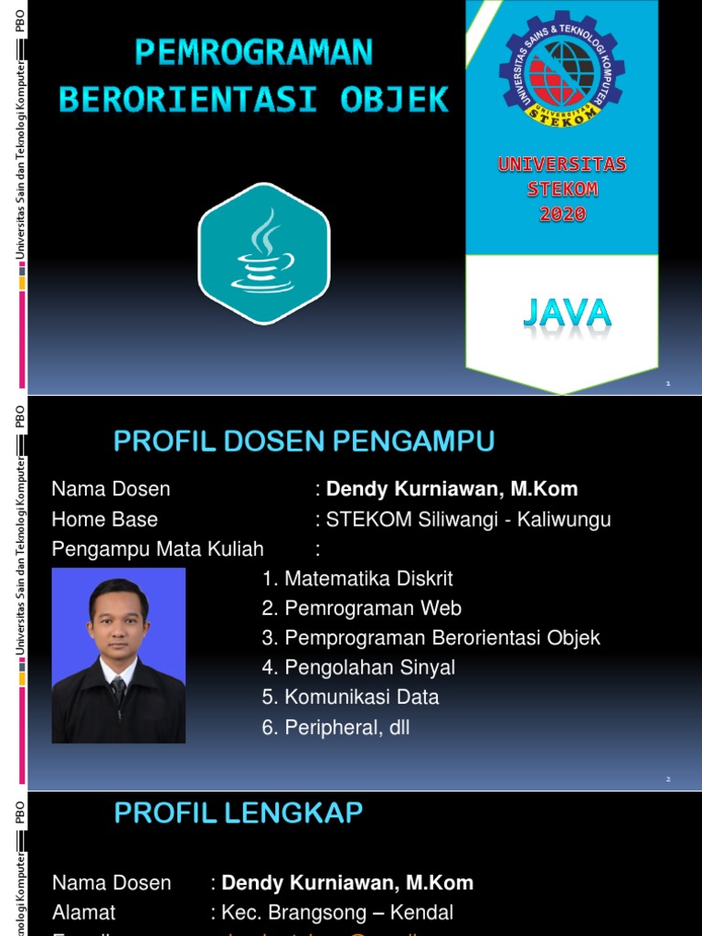 01 - Pengantar PBO Dan Java | PDF