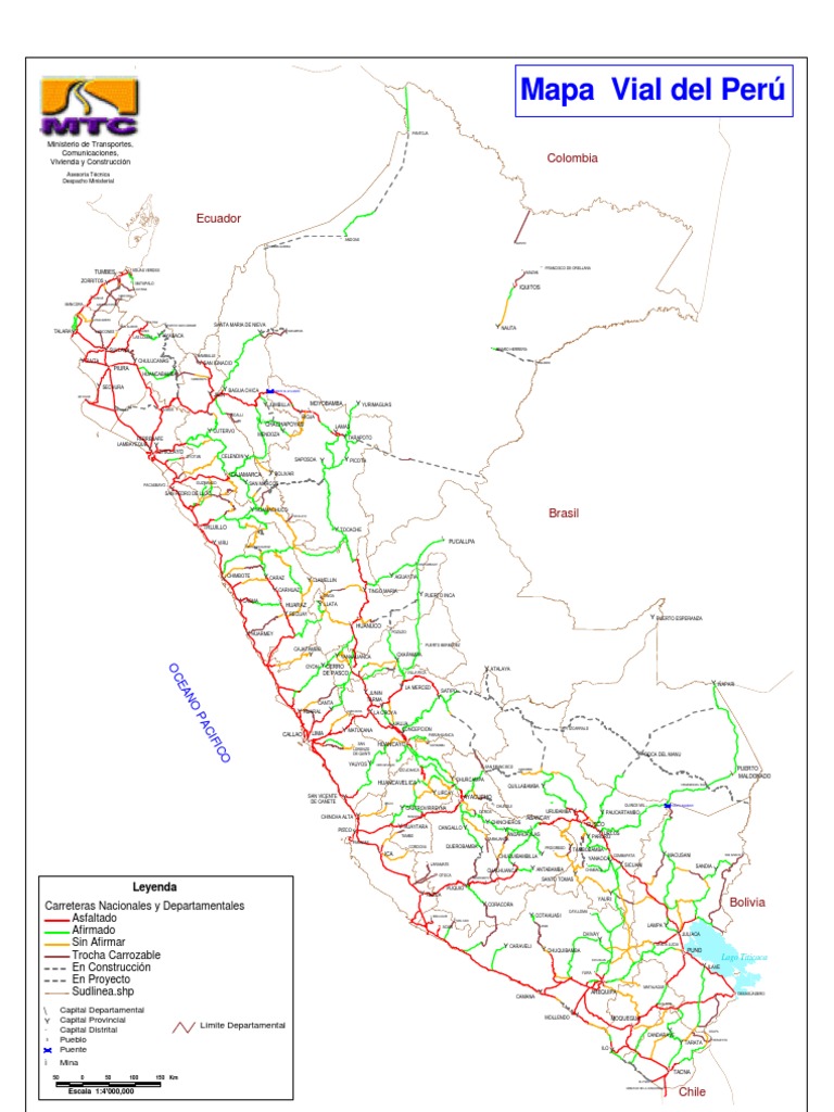Mapa Vial Del Peru | Perú
