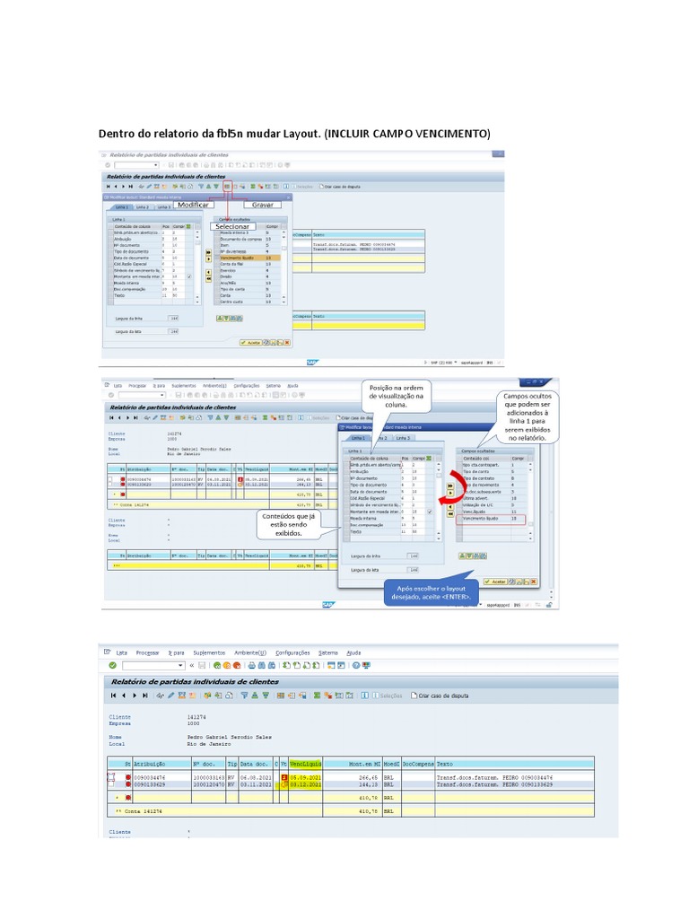 FBL5N Mudar Layout | PDF | Computadores
