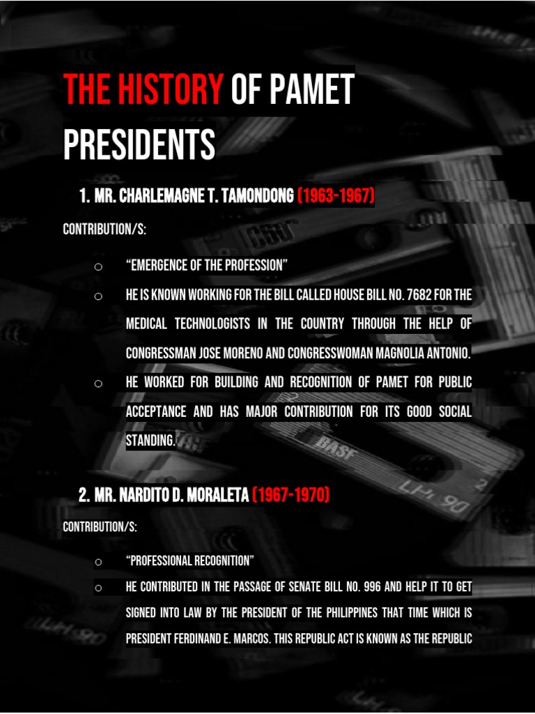 PAMET Presidents and Their Contributions | PDF | Government