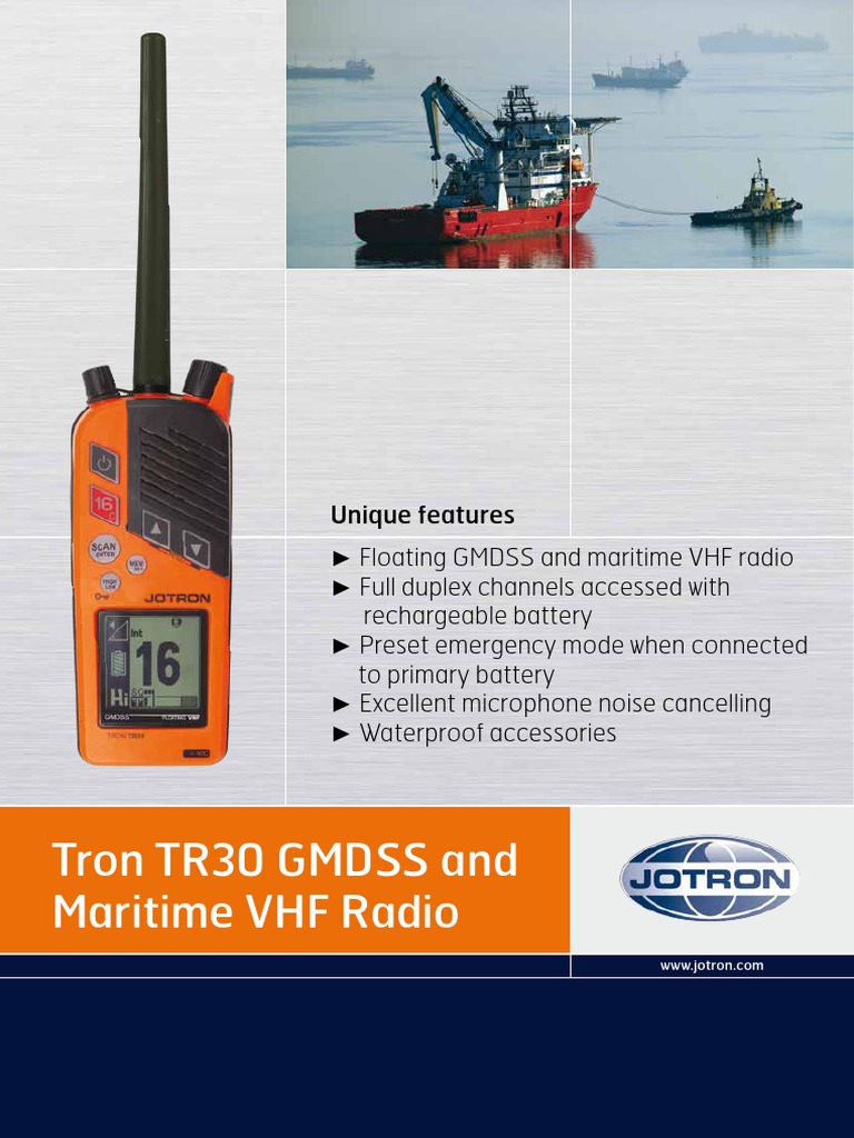 Tron TR30 GMDSS and Maritime VHF Radio | PDF | Radio | Battery Charger
