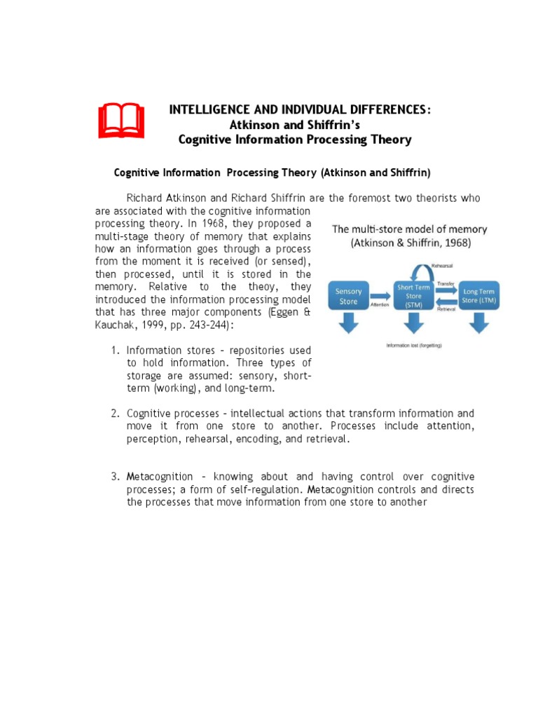 Atkinson and Shiffrin's Cognitive Information Processing Theory | PDF | Memory | Information ...