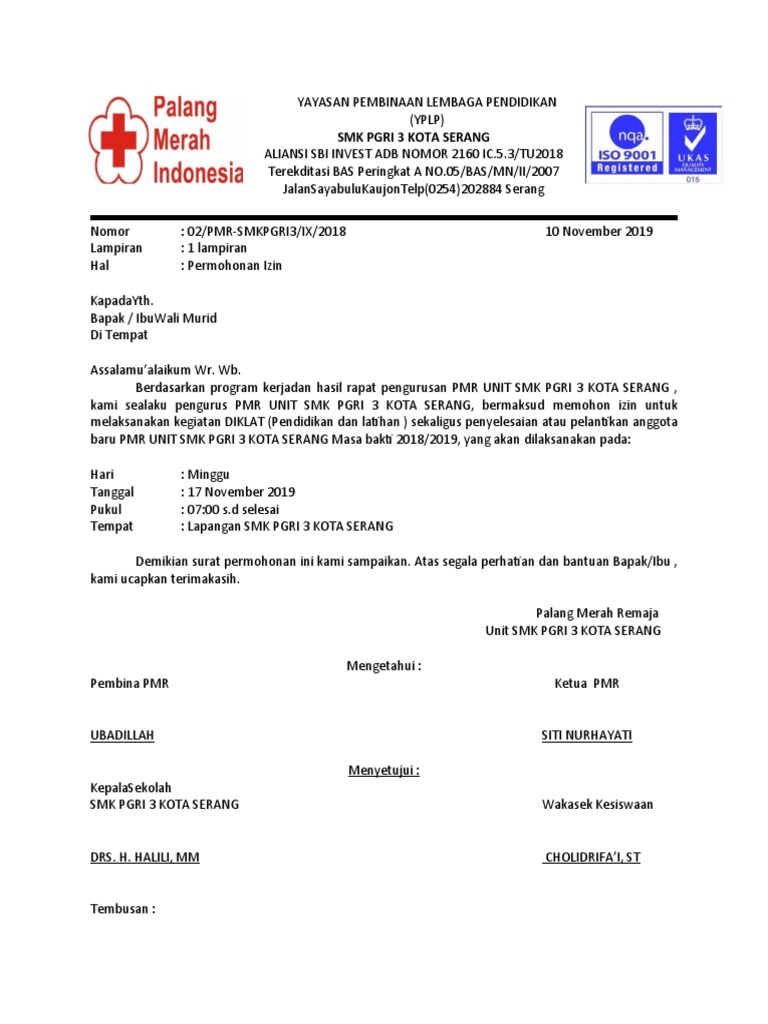 Surat Izin PMR | PDF