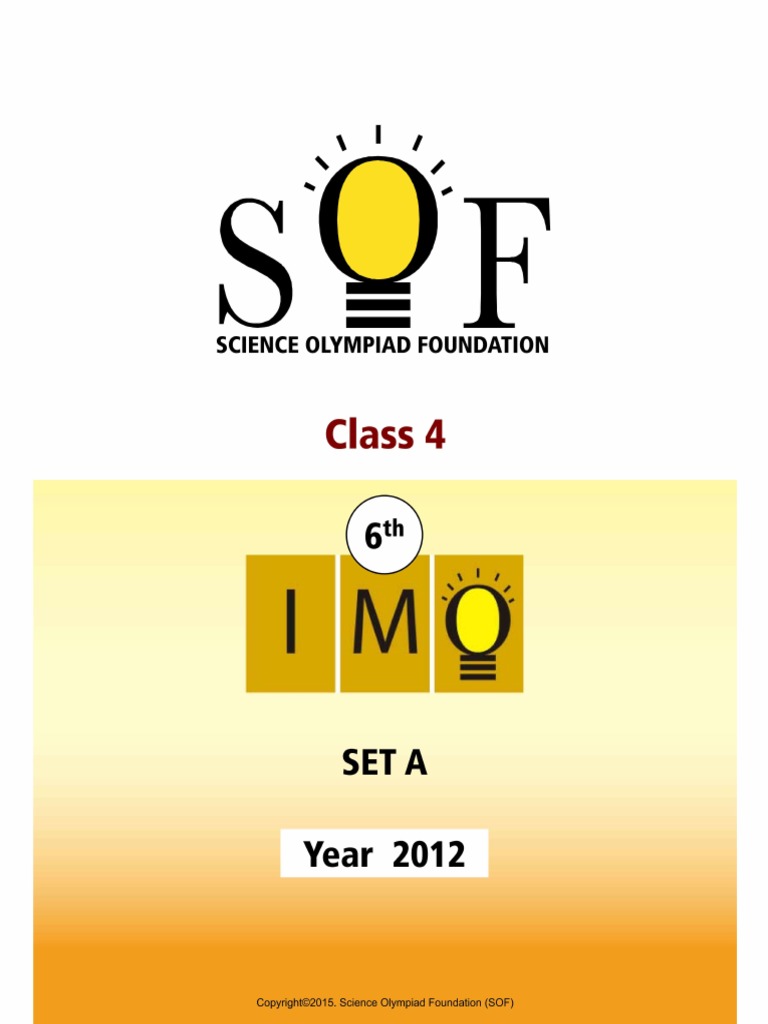 IMO Class 4 2012 Set A & B | PDF