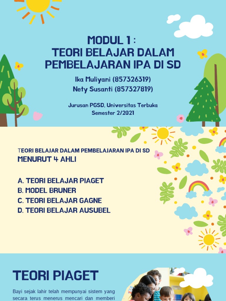 Teori Pembelajaran IPA di SD | PDF | Karier & Perkembangan | Sains ...