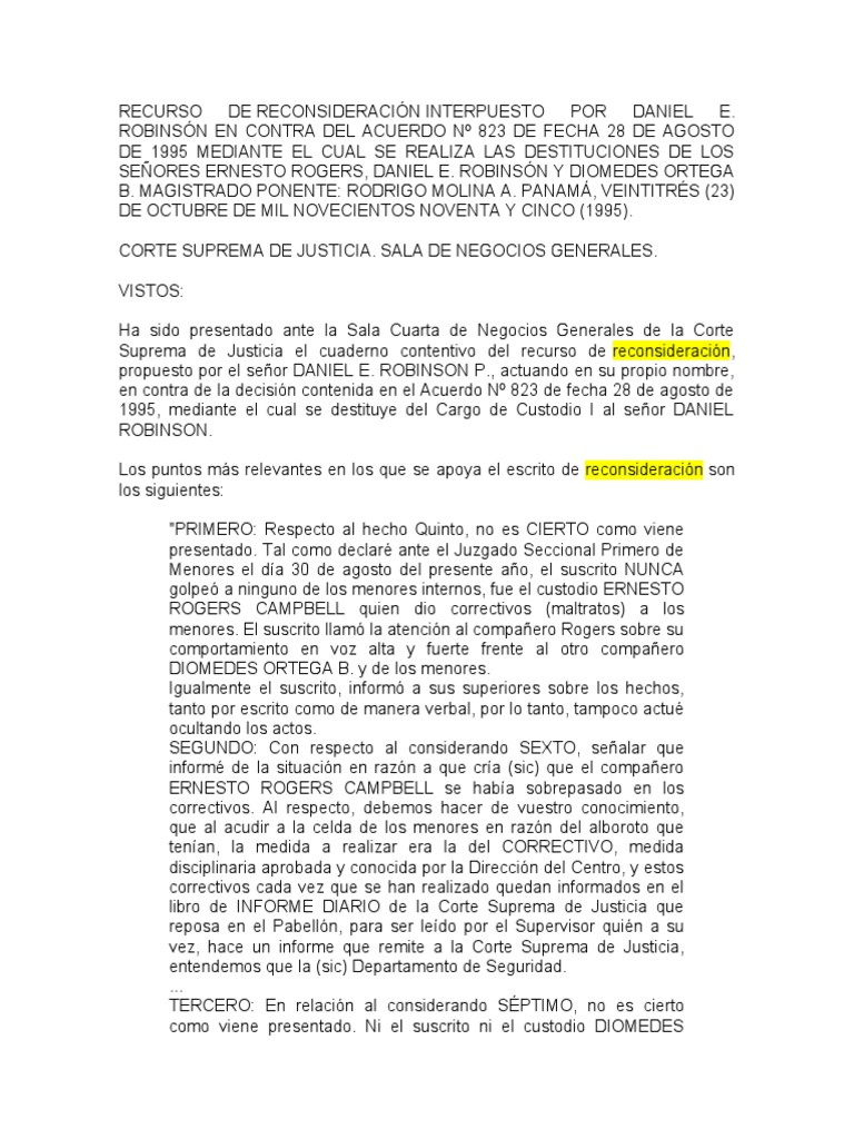 Recurso de Reconsideracion | PDF | Gobierno | Justicia