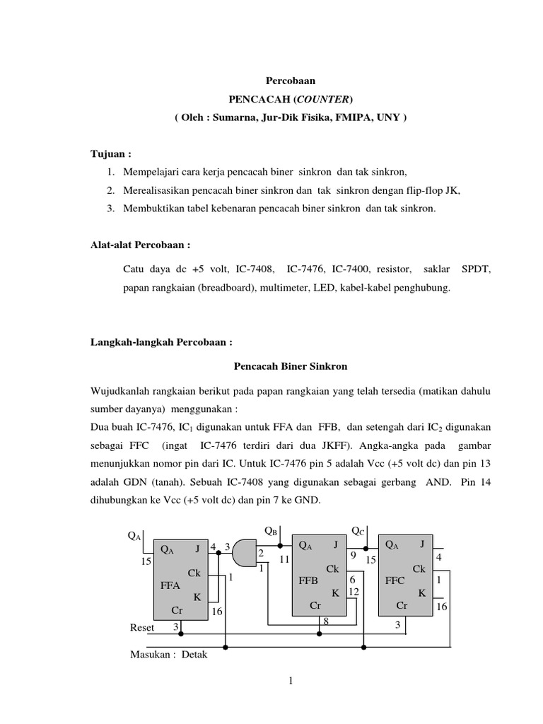 Manual Prak Sis Dig (Pencacah) | PDF