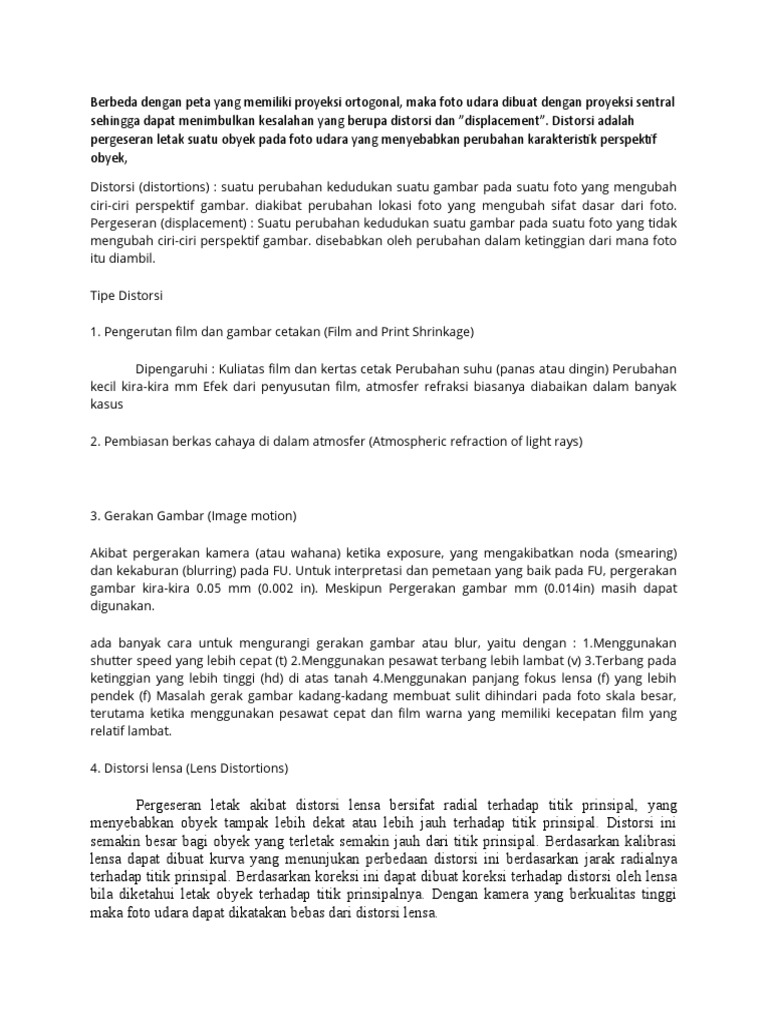 Koreksi Distorsi pada Foto Udara | PDF | Sains & Matematika