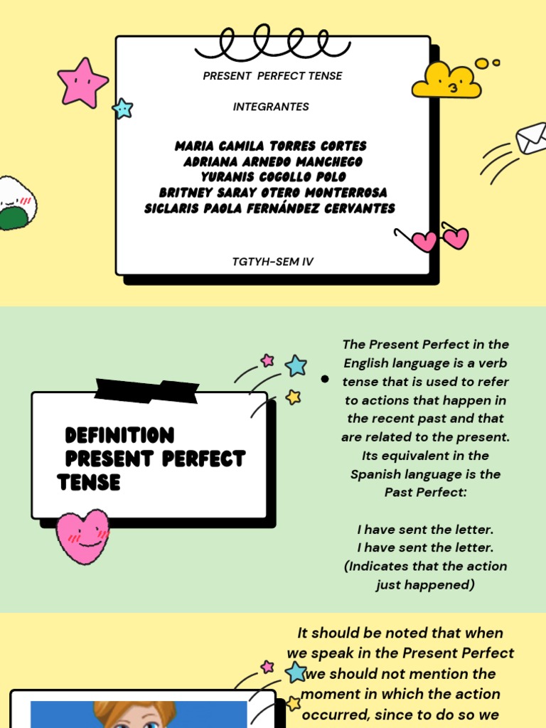 Present Perfect Tense | PDF | Perfect (Grammar) | Verb