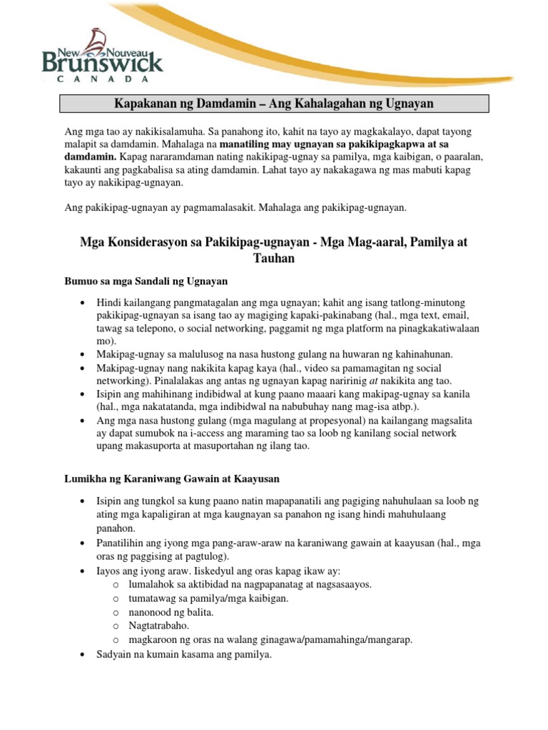 Importance of Connection Tagalog | PDF