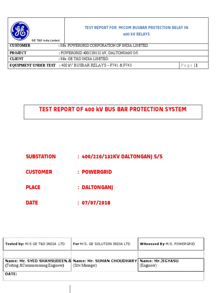 Bus Bar TEST REPORT | PDF | Ph | Electromagnetism